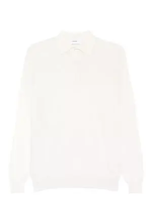 LARDINI Long-sleeve Polo Shirt - Neutrals
