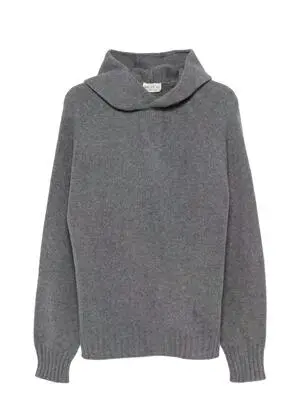 MA'RY'YA Ribbed-knit Hoodie - Grey
