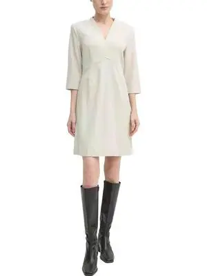 BRUUNS BAZAAR Crystal-embellished V-neck Mini Dress - Neutrals