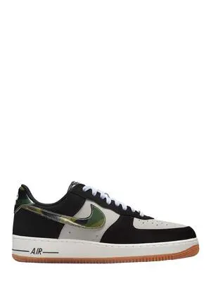 Nike Air Force 1 Low '07 Lv8 Patent Camo Swoosh - White/black/gum Medium Brown