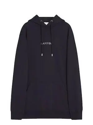 LANVIN Embroidered Logo Loose Hoodie