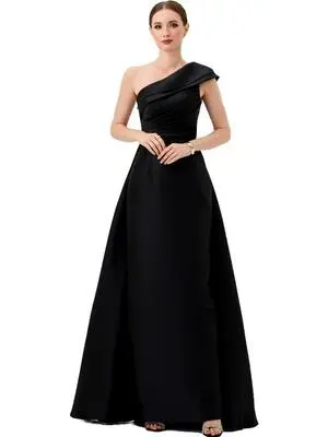 BARIANO Tallulah One-shoulder Gown - Black
