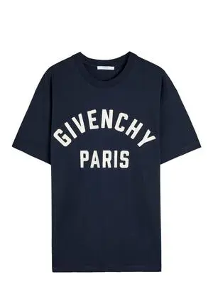 Givenchy Logo-appliquéd Cotton T-shirt Navy