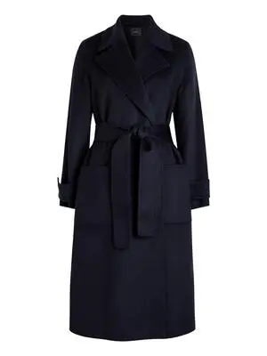JOSEPH Arline Wool And Cashmere-blend Coat - Navy