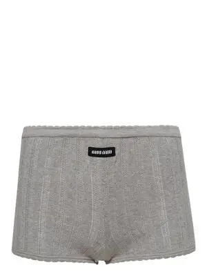 Miu Miu Mini Shorts - Grey