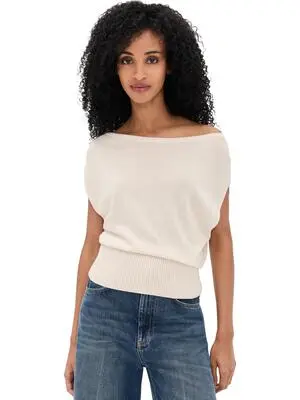 Ramy Brook Ramy Brook Chet Off-Shoulder Sweater Bone