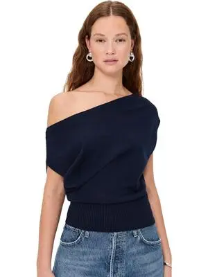 Ramy Brook Chet Off-shoulder Sweater - Navy