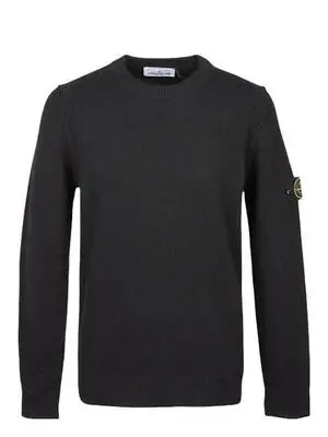Stone Island Lambswool Crewneck Sweater - Black