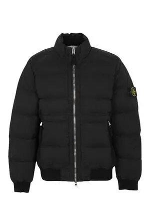 Stone Island Zip Puffer Jacket - Black