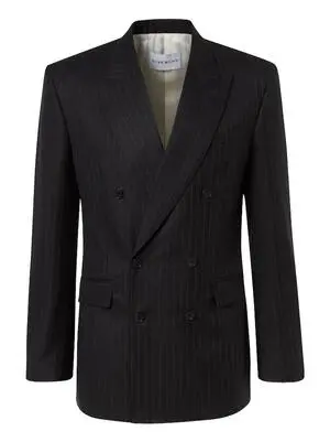 Givenchy Pinstripe Wool Blazer - Black
