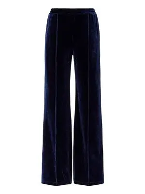 The Upside Monaco Freya High-rise Velour Sweatpants - Blue