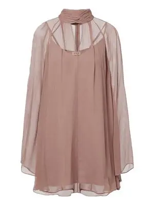 Staud Esther Chiffon Minidress - Beige