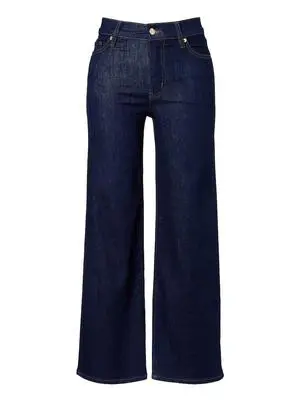 FRAME Le Slim Palazzo Crop Wide-leg Jeans - Blue