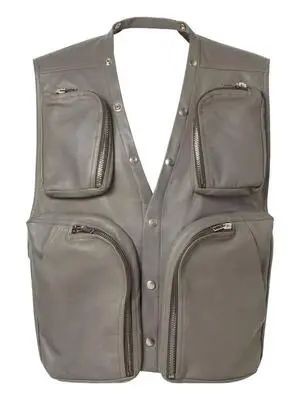 Rick Owens Leather Vest - Grey
