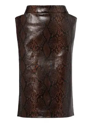 Stella McCartney Snake-effect Midi Skirt - Brown