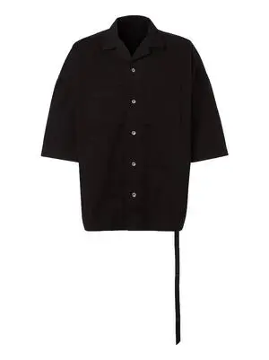 Rick Owens Magnum Tommy Oversized Cotton Twill Shirt - Black