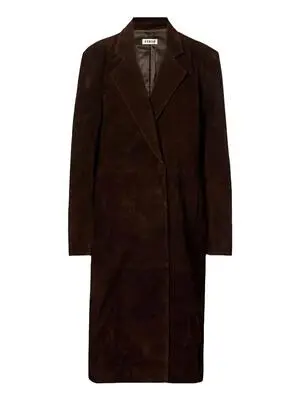 Staud Sabine Suede Coat - Brown