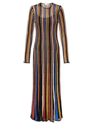 Ulla Johnson Albie Striped Lamé Maxi Dress - Multicoloured