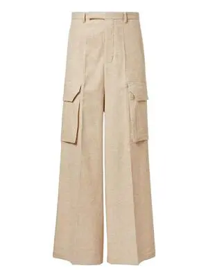 RICK OWENS Firebanks Cotton And Linen Cargo Pants