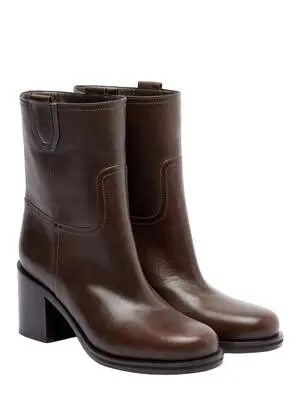 Brunello Cucinelli Leather Ankle Boots - Brown