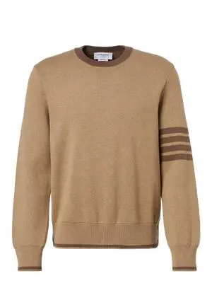 Thom Browne 4-bar Cotton Sweater - Brown