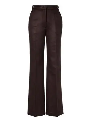 Gabriela Hearst Vesta Silk Flared Pants - Brown