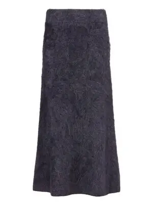 LISA YANG Asta Cashmere Midi Skirt - Grey