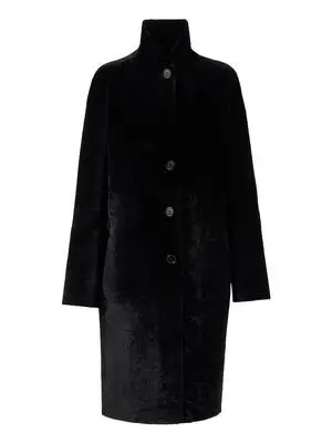 JOSEPH Reversible Shearling And Leather Coat - Black