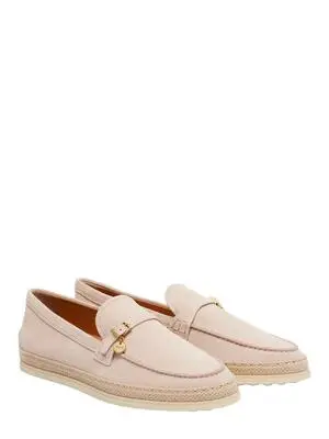 TOD'S Suede Driving Shoes - Beige