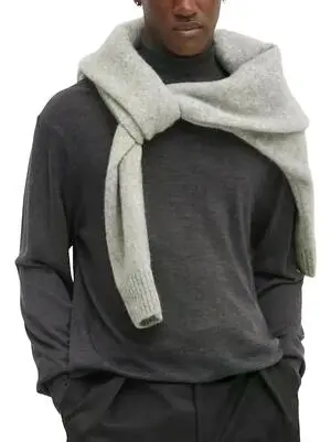 LES DEUX Turtleneck Wool Sweater - Grey