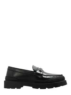Gucci Interlocking G Leather Loafers - Black