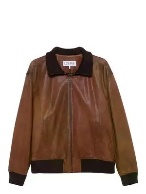 LOEWE Zip-Up Leather Jacket