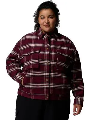Columbia Wildest Venture™ Shirt Jacket - Rich Wine Block Tartan