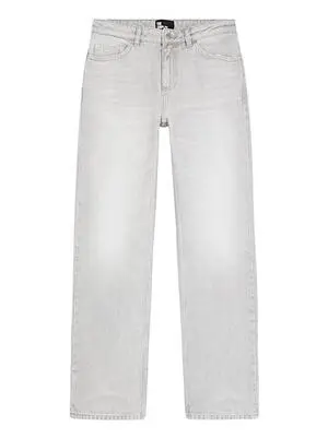 The Kooples Faded-wash Straight-leg Denim Jeans - Grey