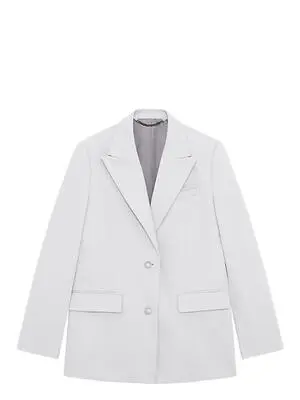 The Kooples Single-breasted Cotton Blazer - Light Purple