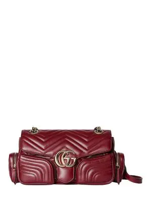Gucci Marmont Small Multi Pocket Bag - Red