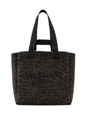 ALLSAINTS Izzy Leopard Large Tote