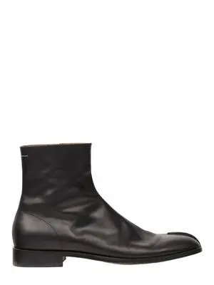 MAISON MARGIELA Leather Square-toe Ankle Boots - Black