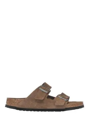 BIRKENSTOCK Arizona Soft Footbed Suede Leather Sandals - Dark Tea Tonal