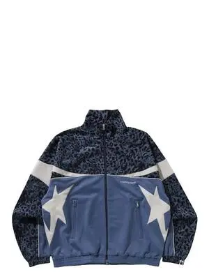 A BATHING APE Wild Leopard Track Jacket - Blue
