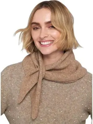 ELLE COLLECTION Sweater Knit Scarf Latte