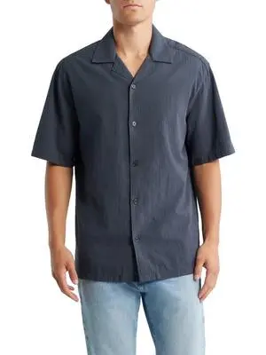 Brooklyn Industries Short Sleeve Cotton Button-up Shirt - India Ink