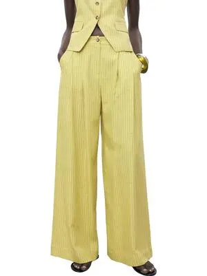 MANGO Luce Stripe Wide Leg Pants