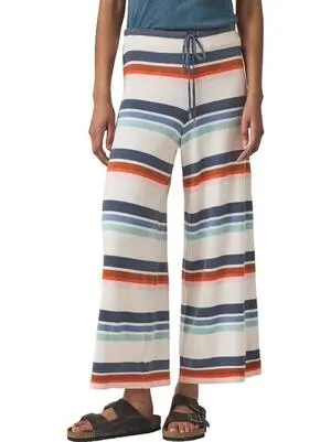 Splendid Striped Knit Wide Leg Pants Mstne Mlti Stp