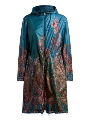 Etro Paisley Print Raincoat - Blue