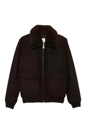 Sandro Zip-up Bomber Jacket - Brown