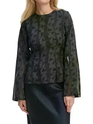 SAMSOE SAMSOE Saanai Bell-sleeve Blouse - Black