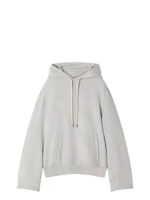 LANVIN Logo-embroidered Hoodie - Grey