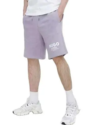 Hugo Logo-print Drawstring Shorts - Purple