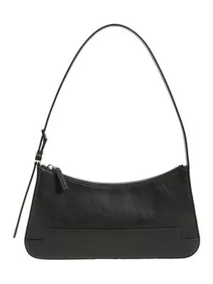 Marni Baguette Leather Shoulder Bag - 001 - Black